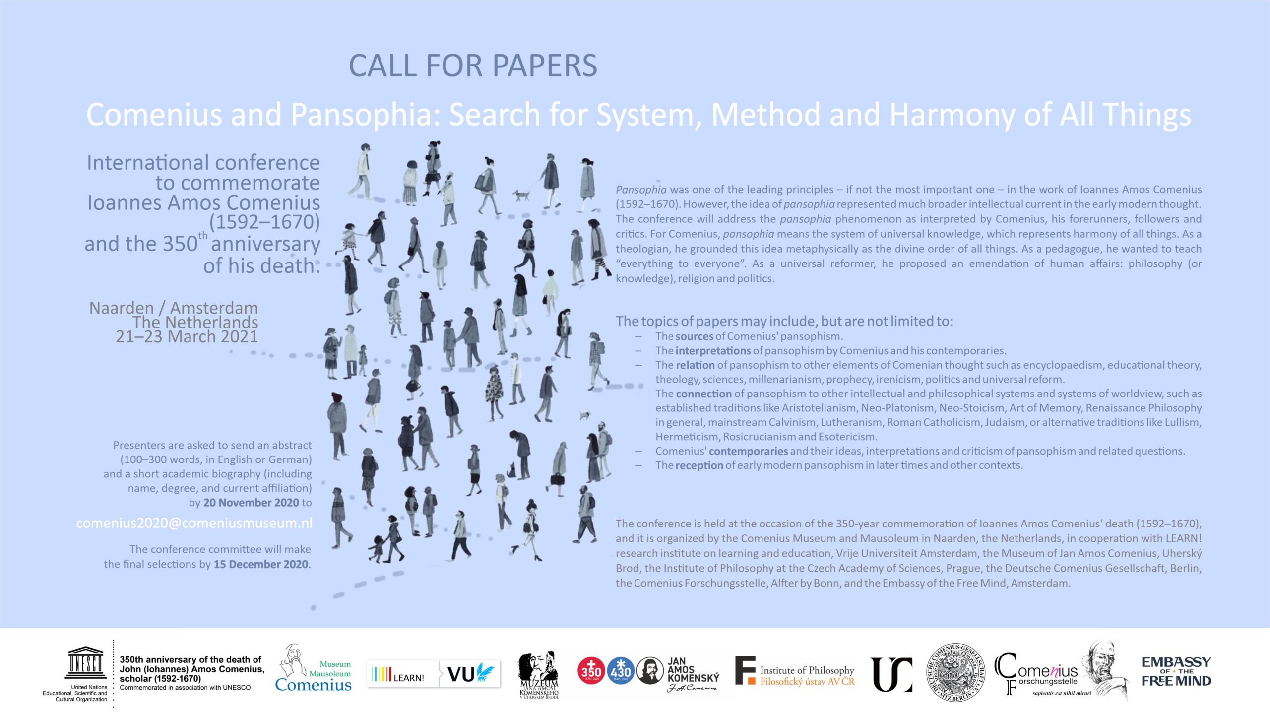 New date 18-20 November 2021: Comenius and Pansofia: Search for System ...